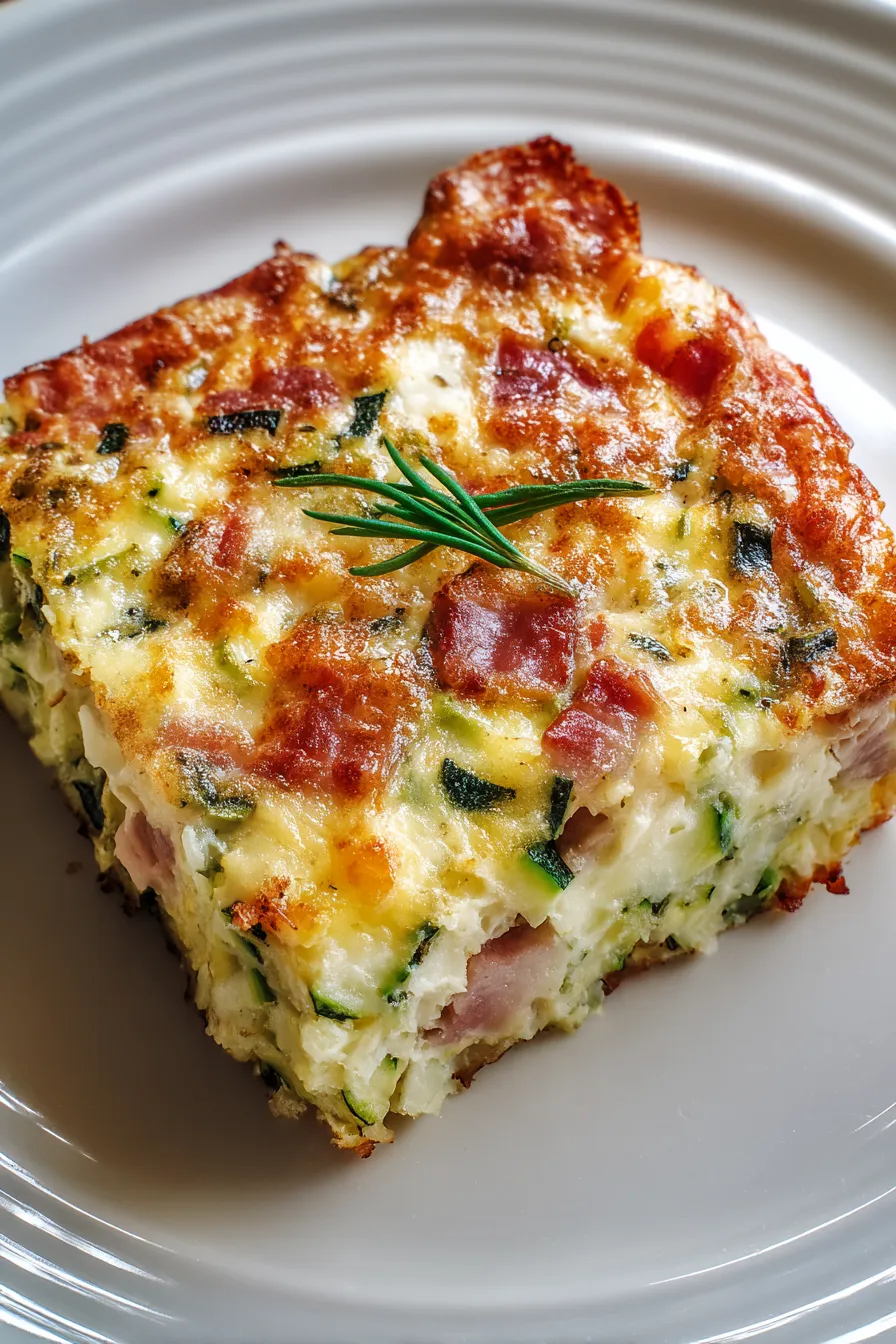 Zucchini and Bacon Slice – Simple And Class