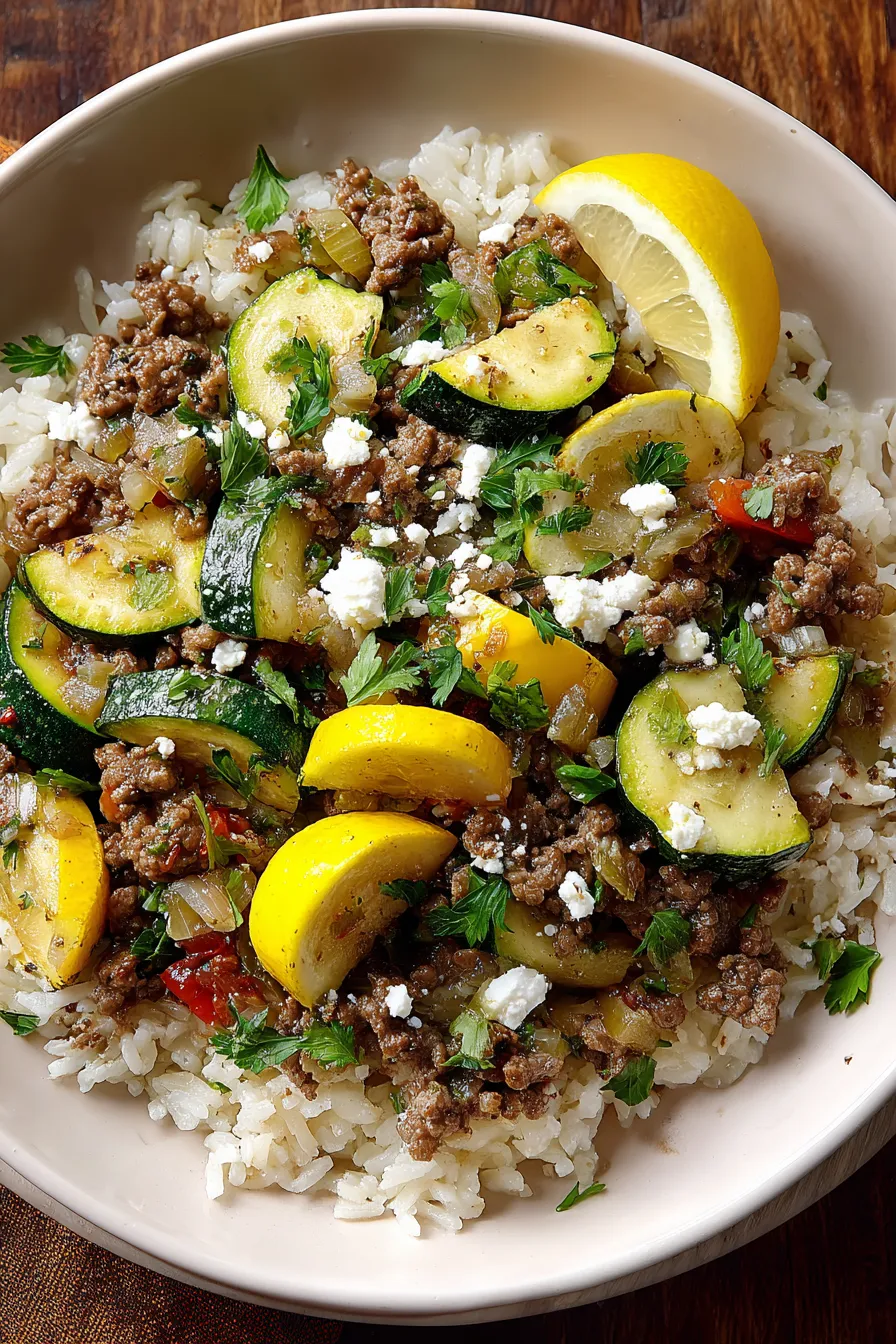 Greek-Style Beef And Zucchini Rice Bowl – Simple And Class