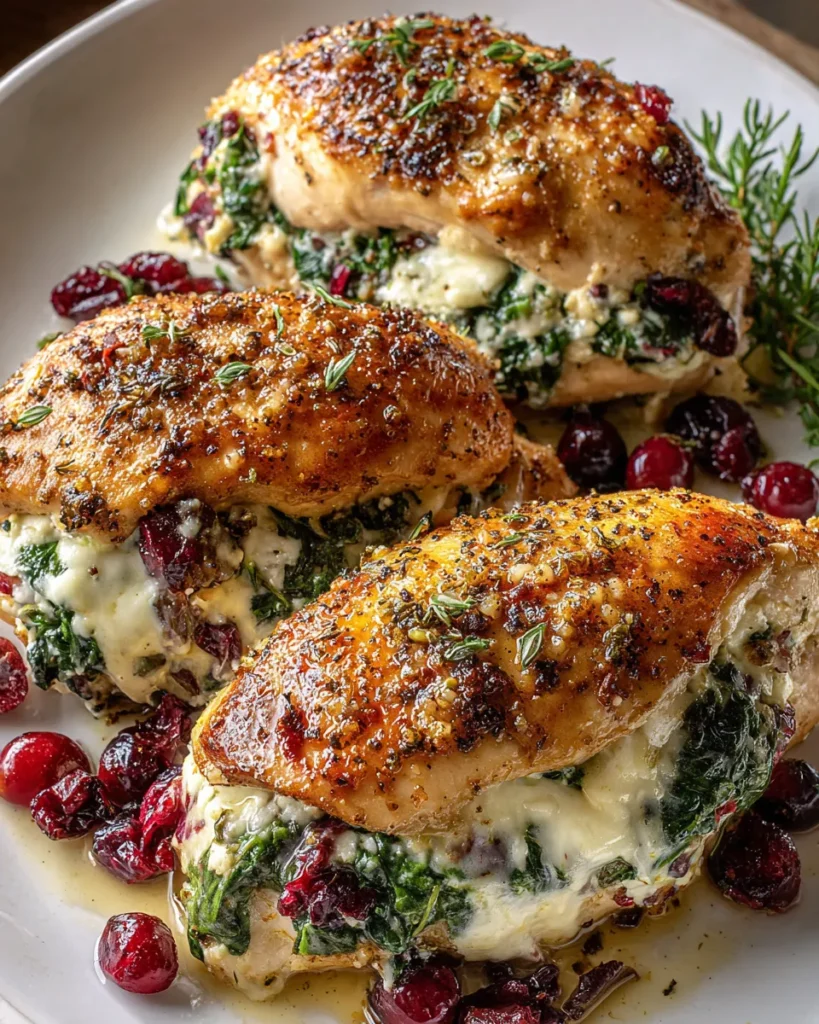 Spinach & Cranberry Stuffed Chicken Breasts – Simple And Class